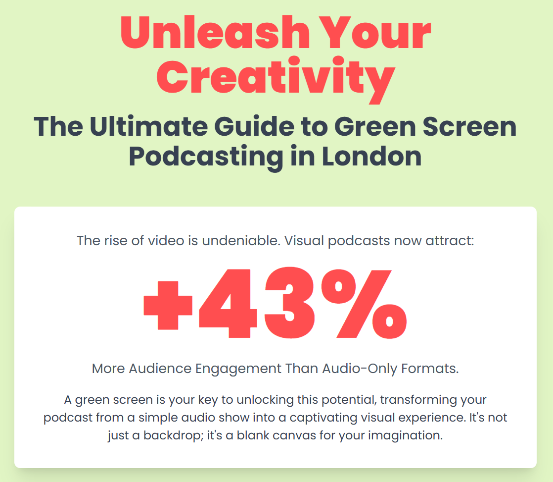 Unleash Your Creativity: Using the Green Screen in a Podcasting Studio ...